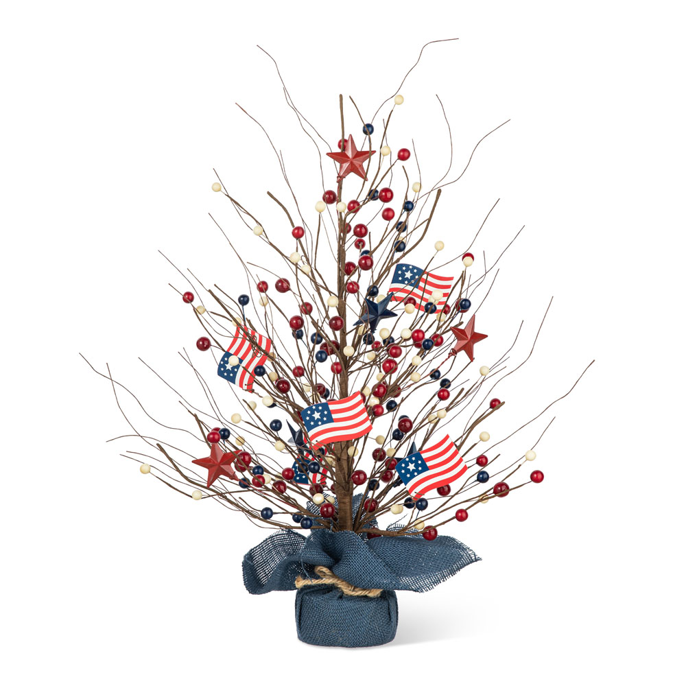 [OFFICIAL] Glitzhome 20"H Patriotic/Americana Berry Table Tree