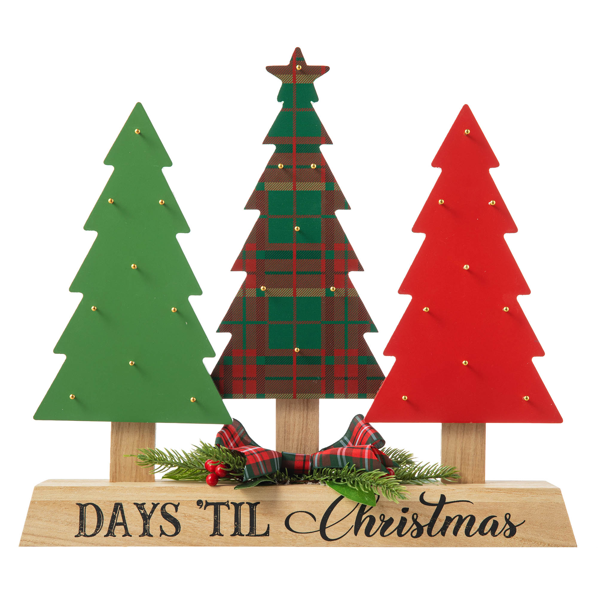 [OFFICIAL] Glitzhome 14"L Wooden Christmas Tree Countdown Calendar Décor