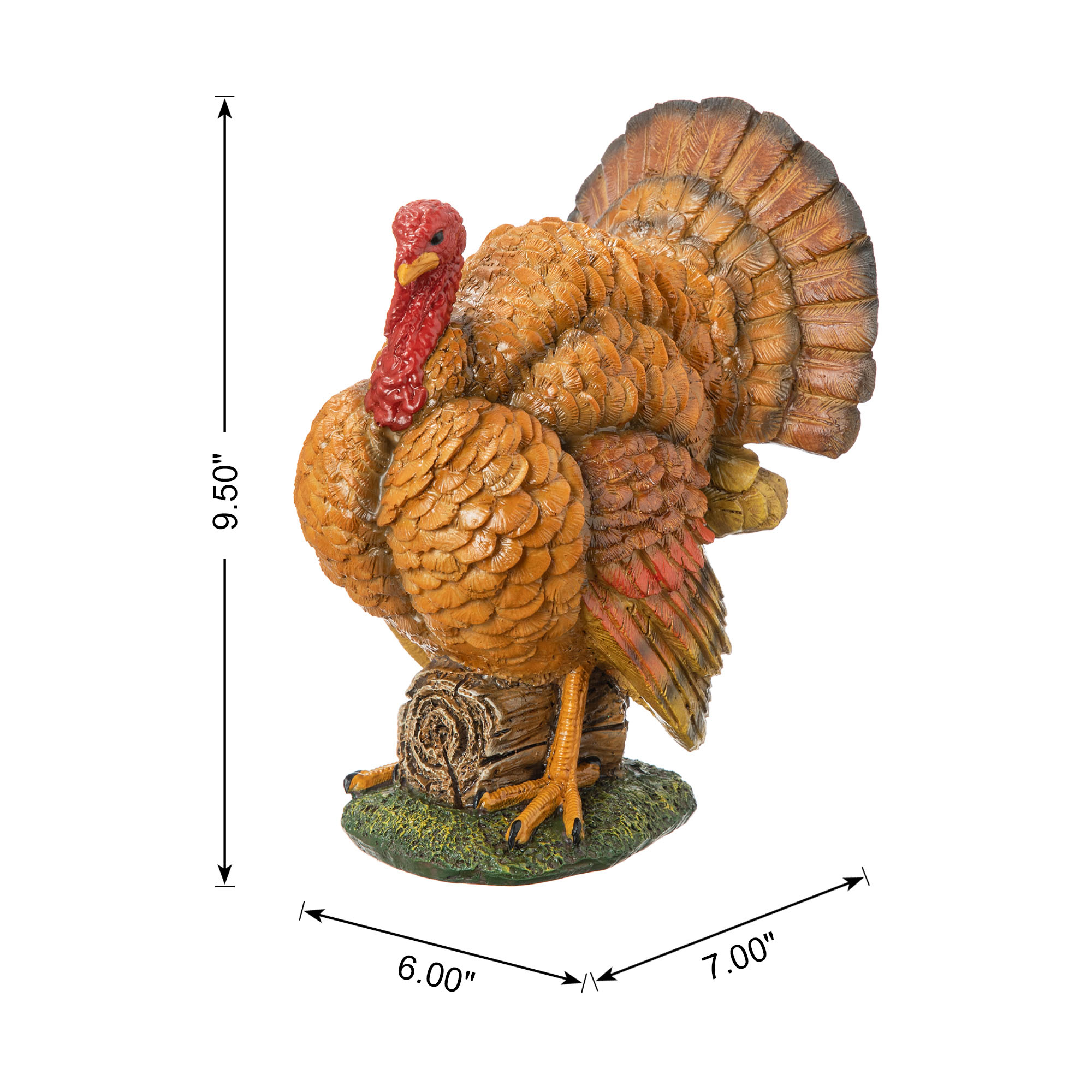 [OFFICIAL] Glitzhome 9.5"H Thanksgiving Resin Turkey Table Decor
