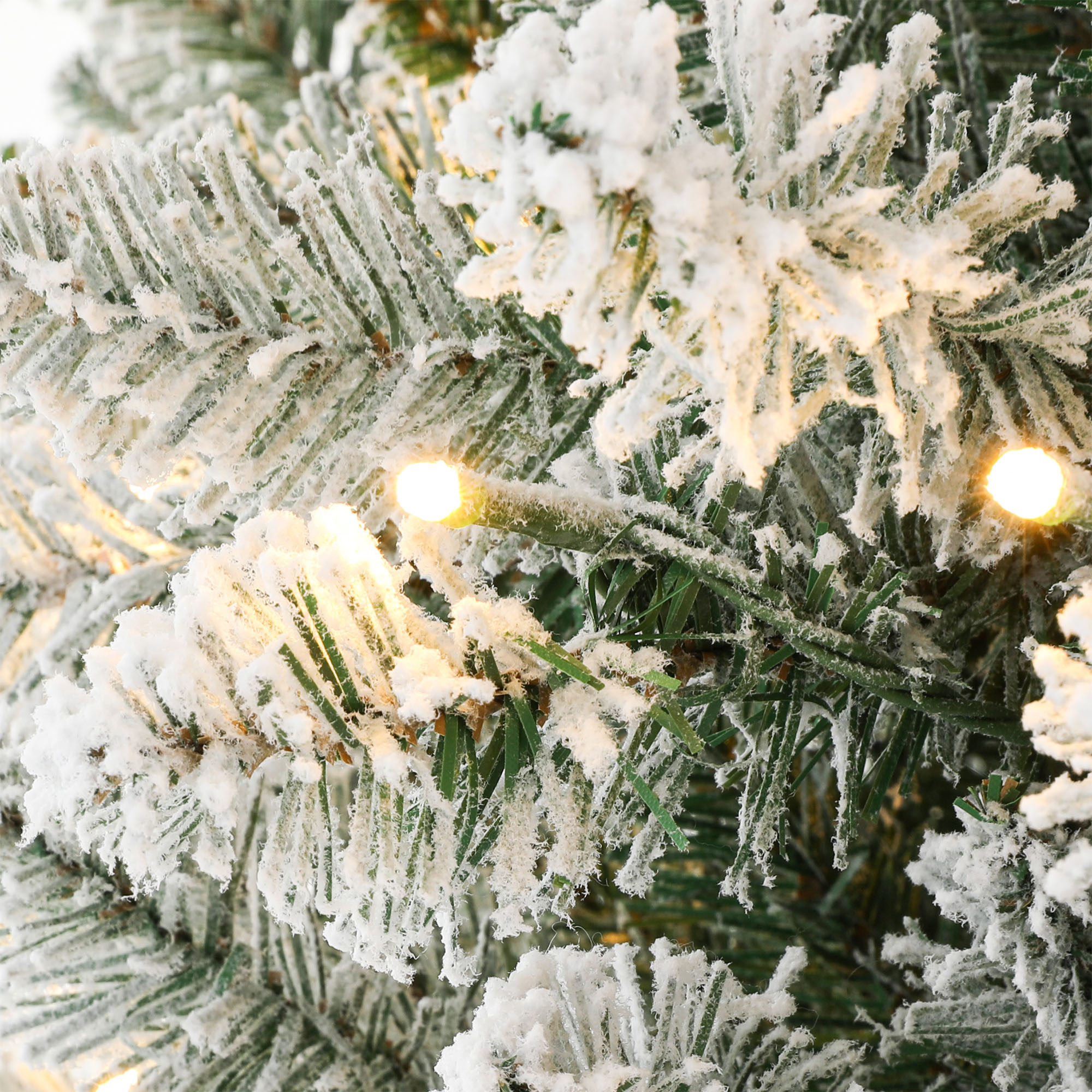 [OFFICIAL] Glitzhome 11ft Pre-Lit Flocked Pencil Green Pine Artificial ...