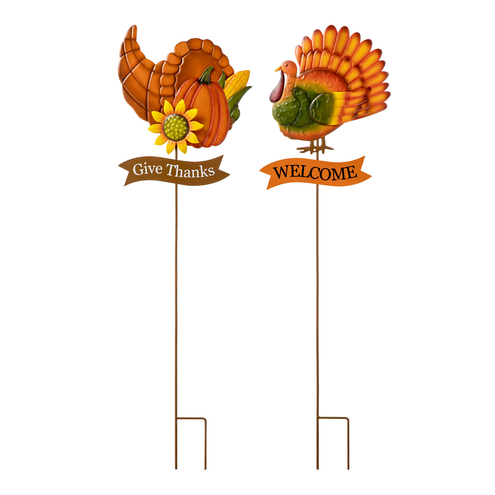 [OFFICIAL] Glitzhome 36.25"H Set of 2 Thanksgiving Metal Turkey and ...