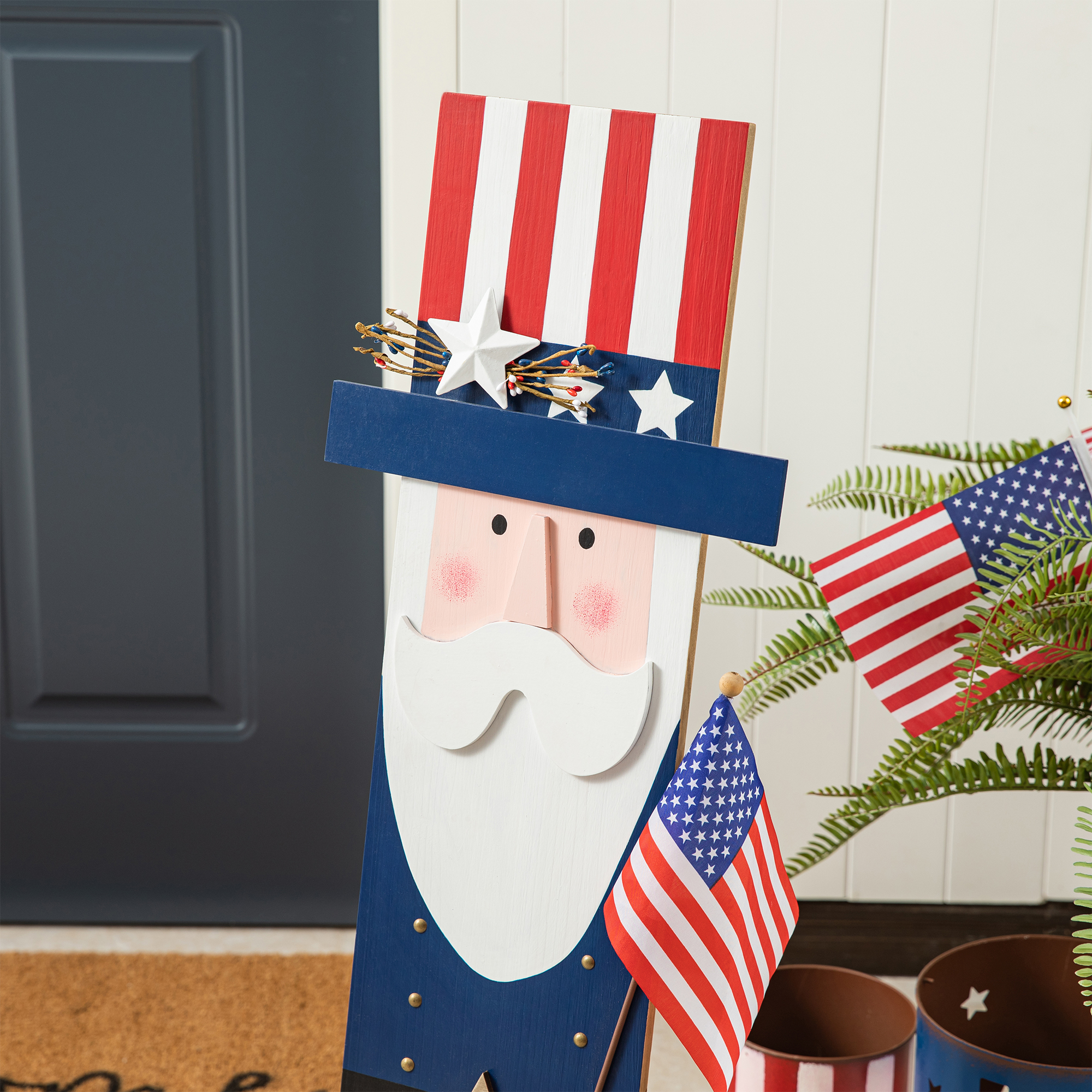 [OFFICIAL] Glitzhome 36"H Patriotic Americana Wooden Uncle Sam Porch Decor