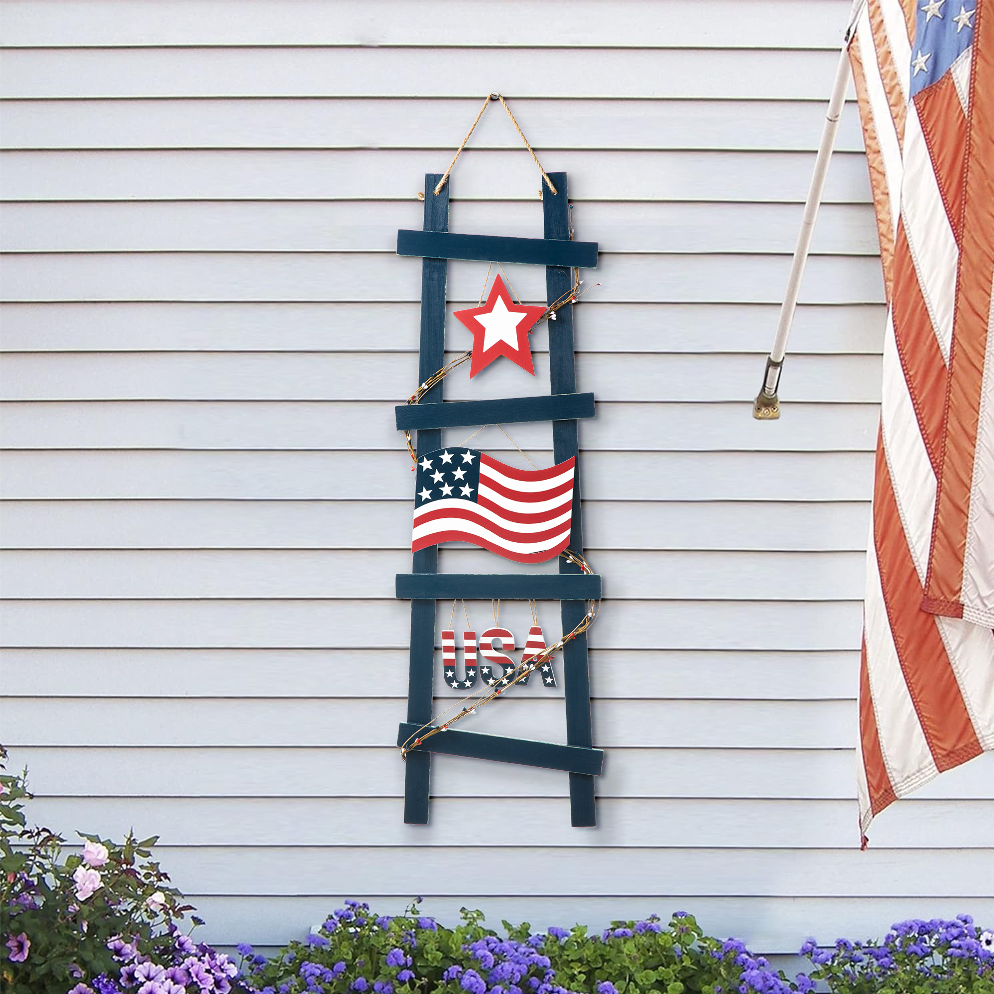 [OFFICIAL] Glitzhome 36"H Patriotic Americana Ladder-shaped "USA" Porch ...