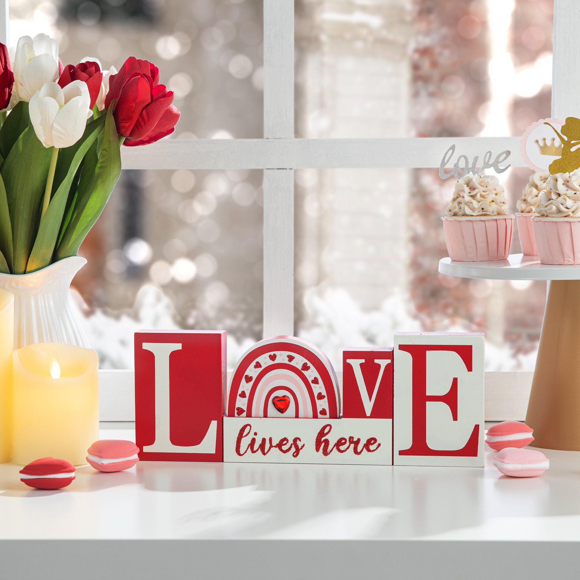 [OFFICIAL] Glitzhome 11.75"H Valentine's Wooden LOVE Table Decor