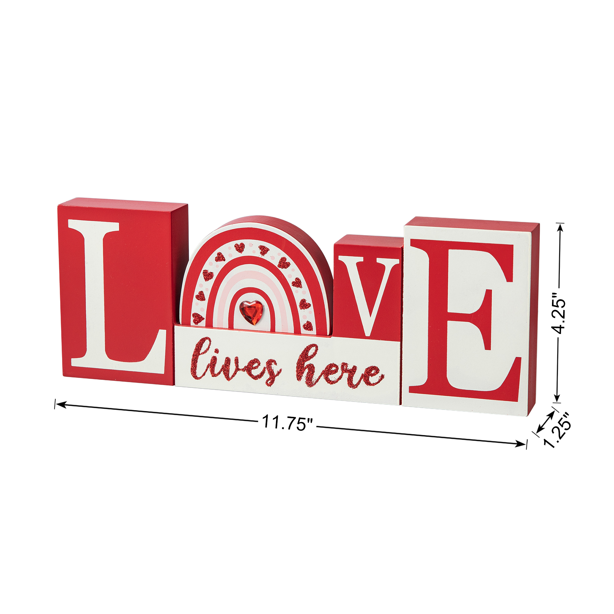 [OFFICIAL] Glitzhome 11.75"H Valentine's Wooden LOVE Table Decor