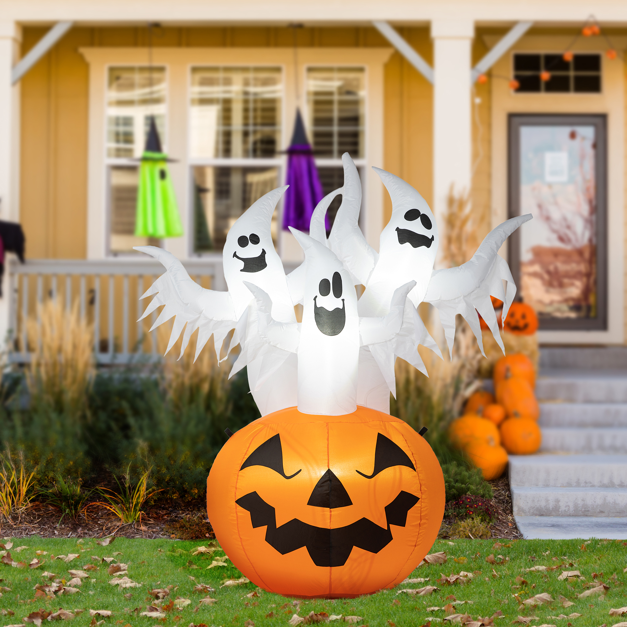 [OFFICIAL] Glitzhome 6FT Lighted 3 Ghosts In Jack-O-Lantern Pumpkin w ...