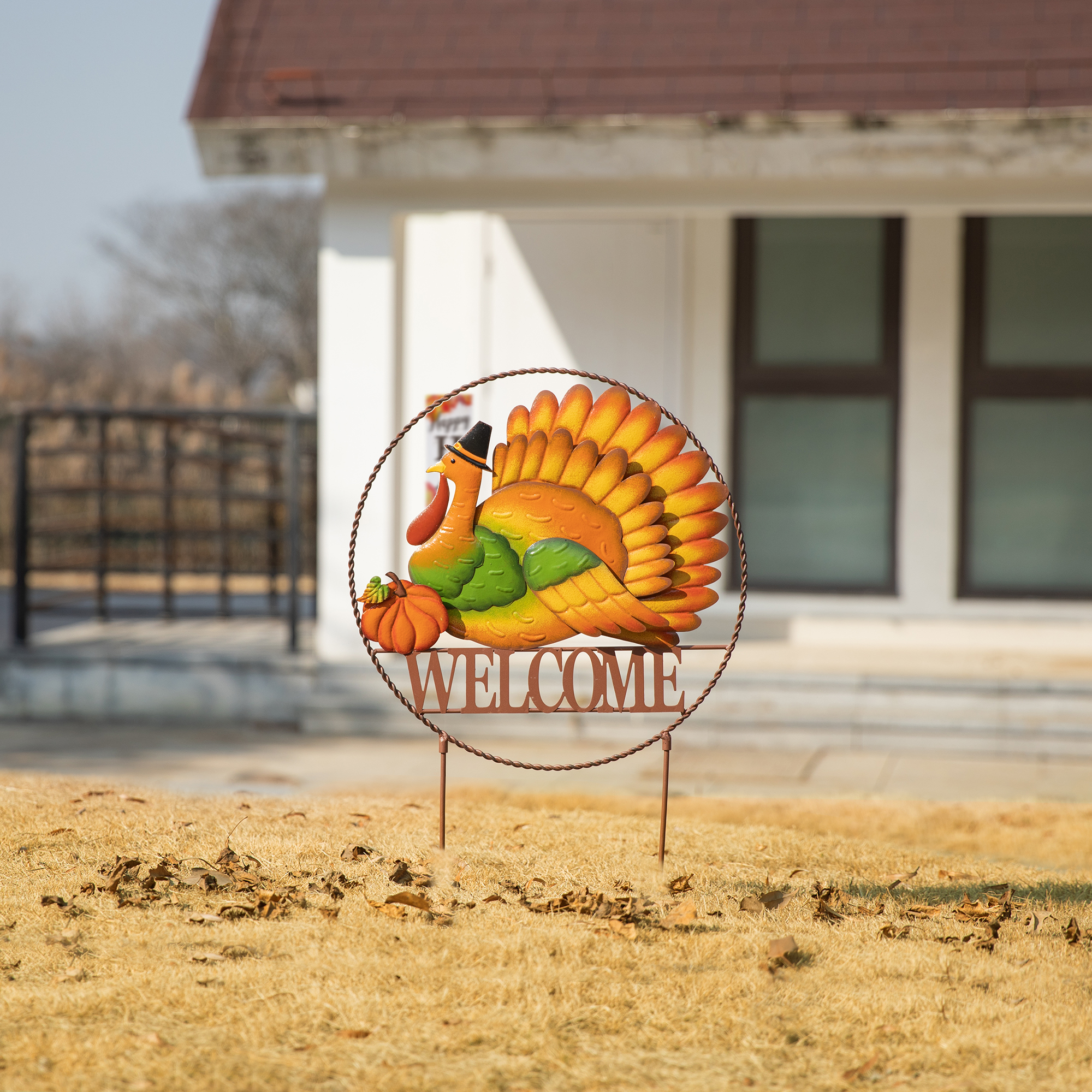 [OFFICIAL] Glitzhome 30"H Thanksgiving Metal WELCOME Turkey Yard Stake ...
